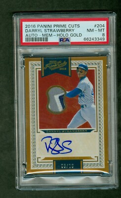 Darryl Strawberry 2016 Panini Prime Cuts Gold Autograph Patch #204 8/10 ...
