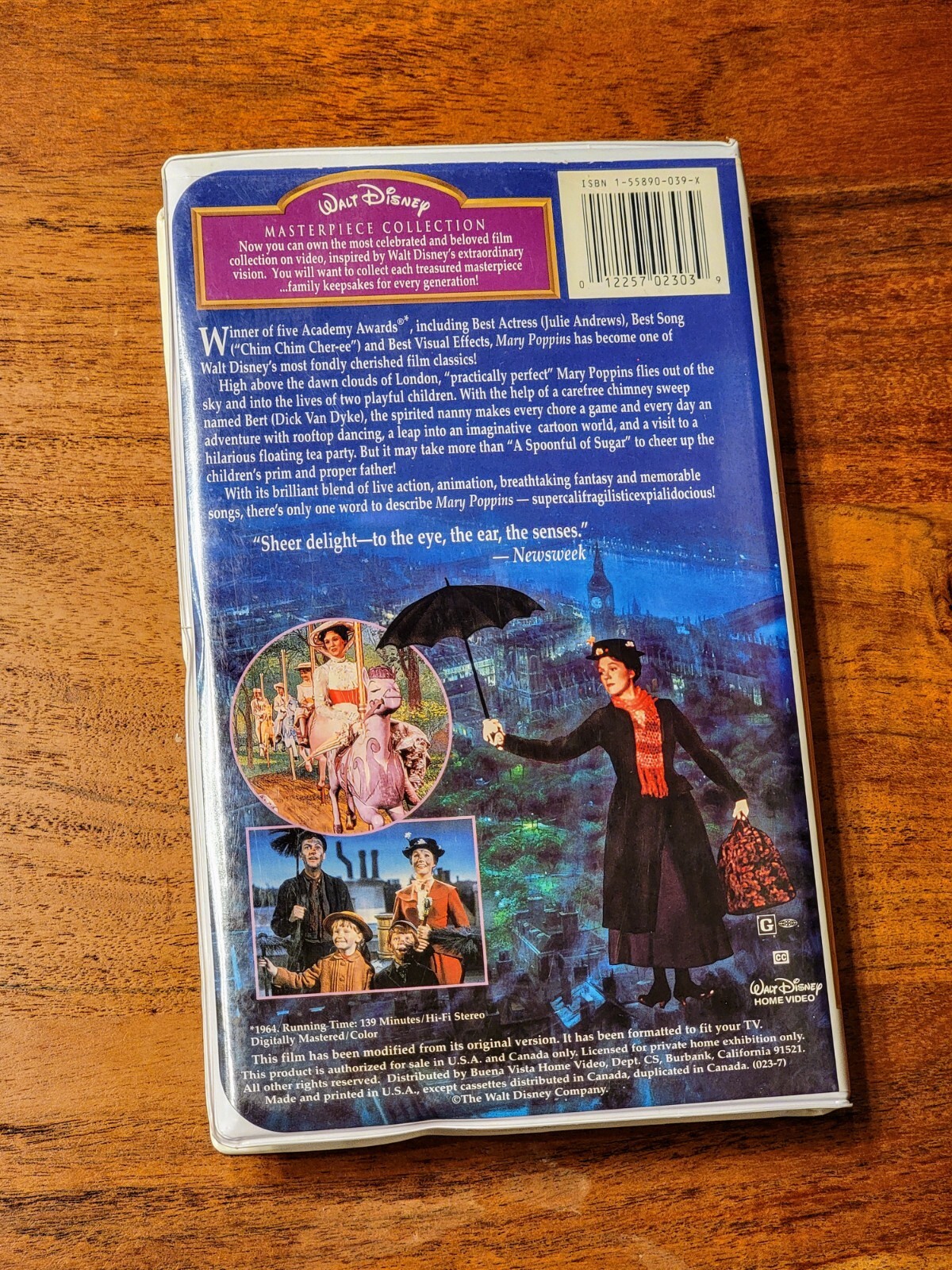 Walt Disney Masterpiece Collection MARY POPPINS VHS #023 "RARE" | eBay