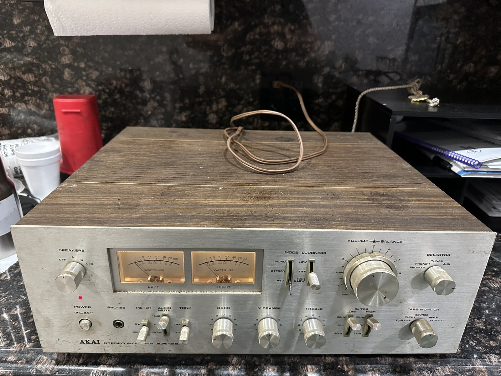 Akai AM-2800 Stereo Amplifier 160 Watts RMS Vintage Good Look Missing ...
