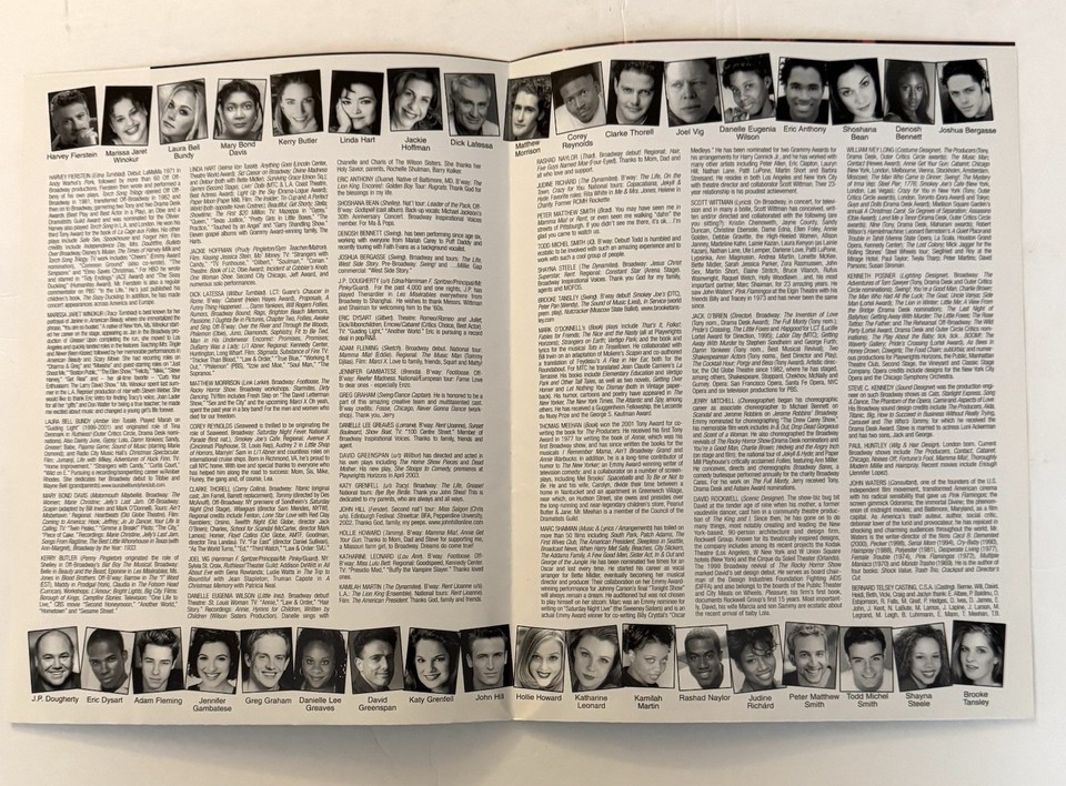 Broadway Souvenir Program With 4 Page Cast Foldout/ Poster 2002 ...
