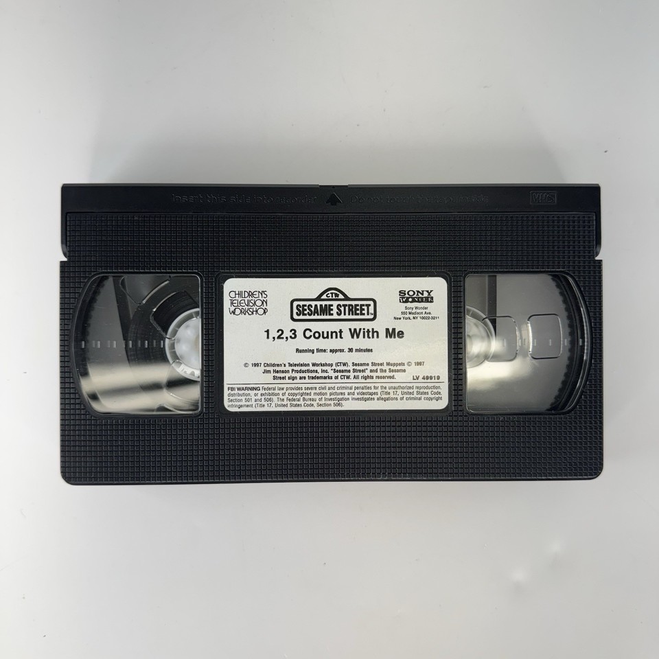 123 Count With Me VHS 1997 Tape VCR Video Tape Movie Sesame Street Ernie Elmo 74644991932| eBay