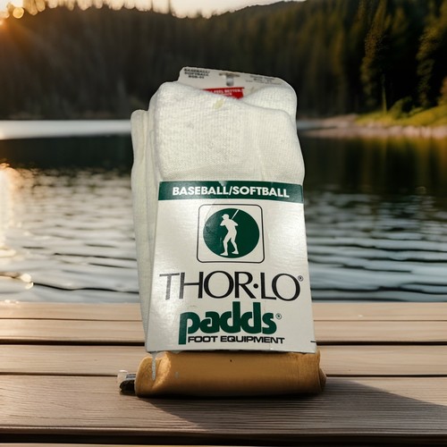 VTG Socks 10-13 Thorlo Padds Baseball White Orlon Acrylic Golf Crew 90s ...