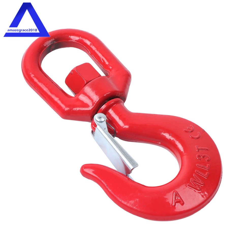 3Ton Locking Swivel Hook Heavy Duty Swivel Lifting Hook Rigging For ...
