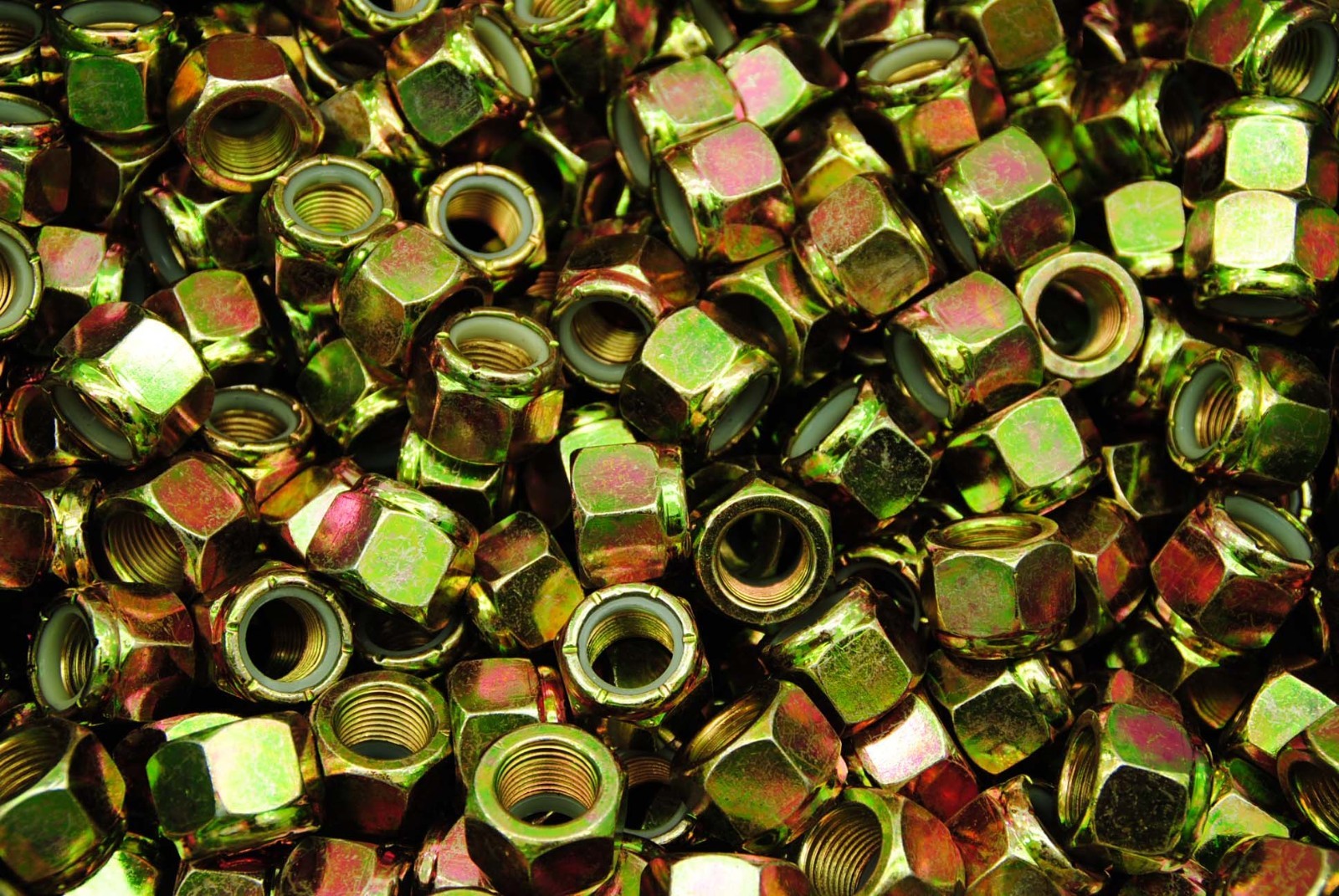 (50) Nyloc Grade 8/C Hex Locking Nuts 5/8-18 Yellow Zinc Plated Nylock ...