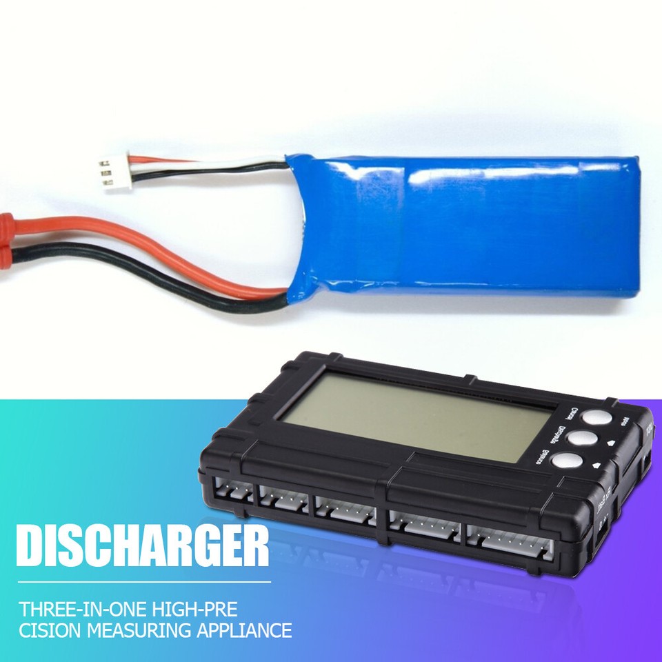 Digital Battery Capacity Checker RC 2-6s Servo LiPo Li-Fe NiMH Battery ...
