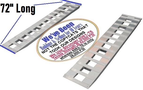 NEW 72" X 15" Aluminum 6,800 LBS Truck Car Auto Trailer Ramps Hook ...