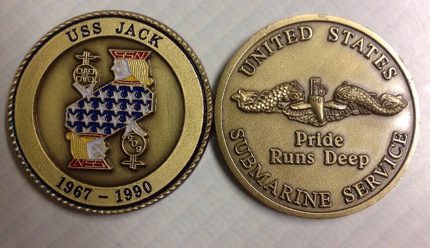 USS Jack SSN 605 Submarine Challenge Coin USN Rare | eBay
