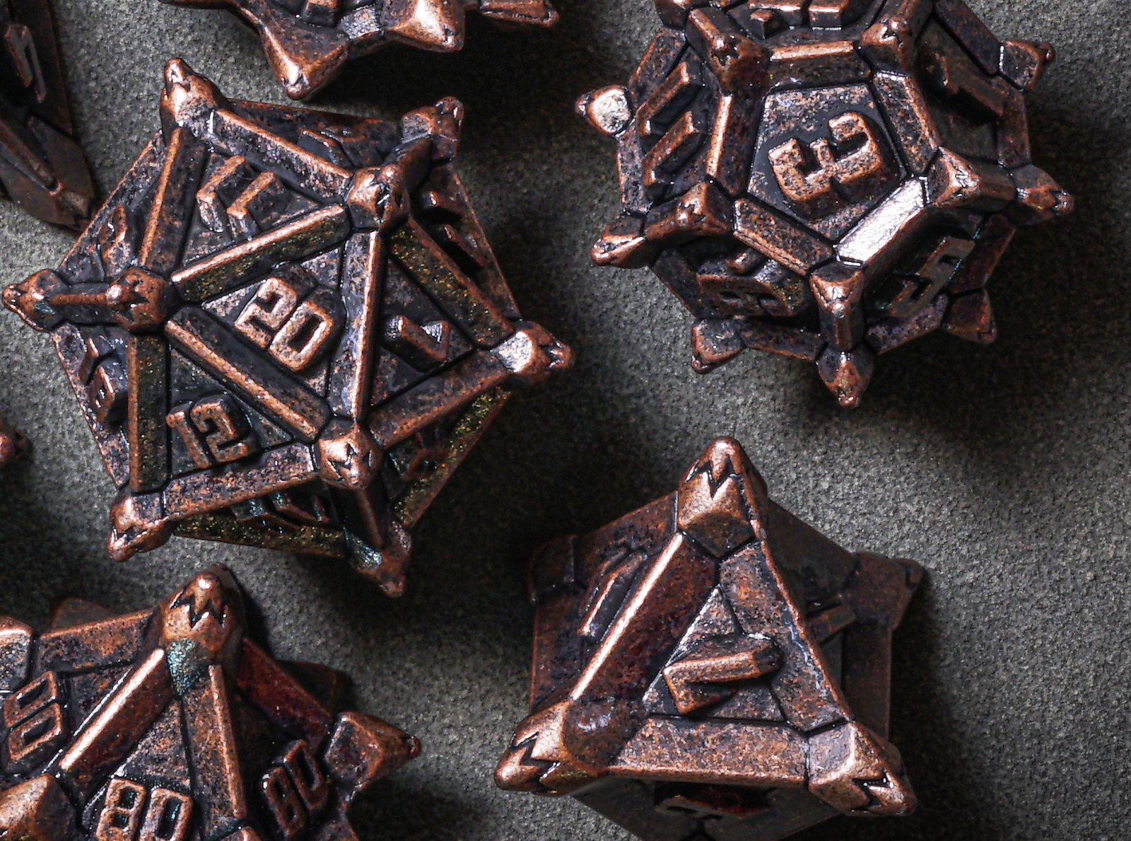 Bronze Caltrops | Sharp Spikes Metal Dice Set (7pcs) | Dungeons and ...