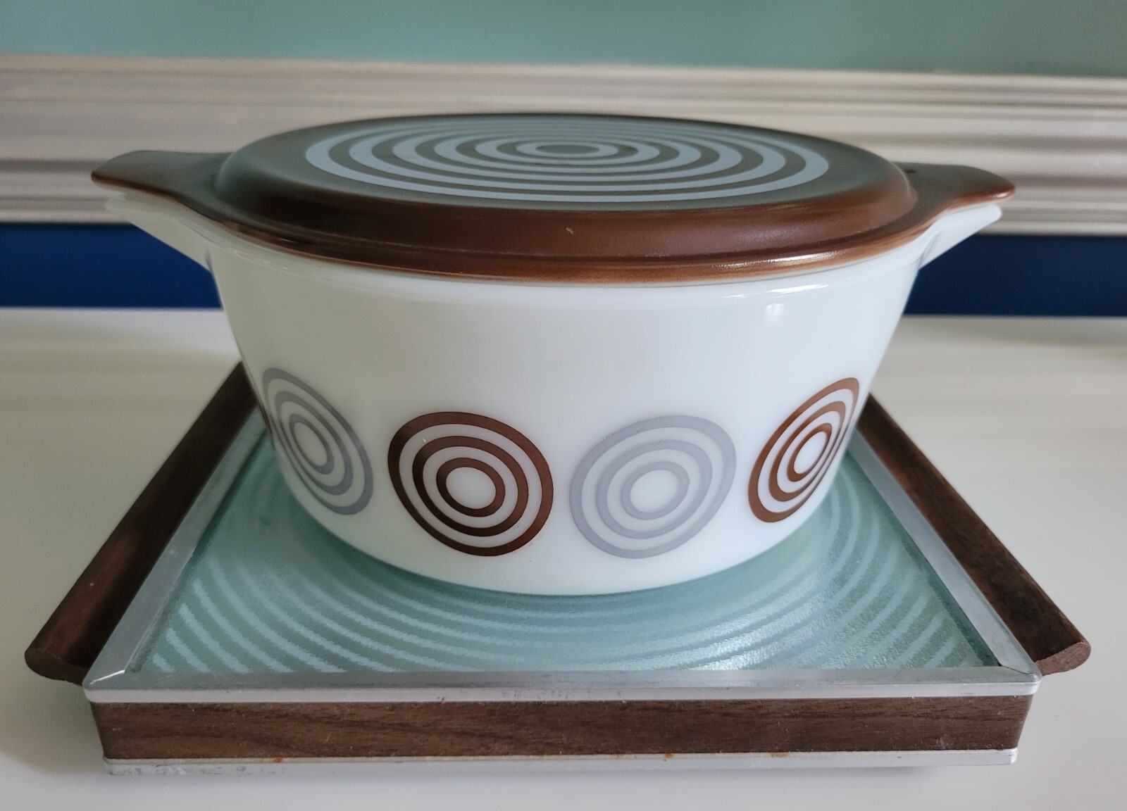 1973 Salton Cosmopolitan Hot Casserole Set w/Bullseye 2.5 Qt Pyrex ...