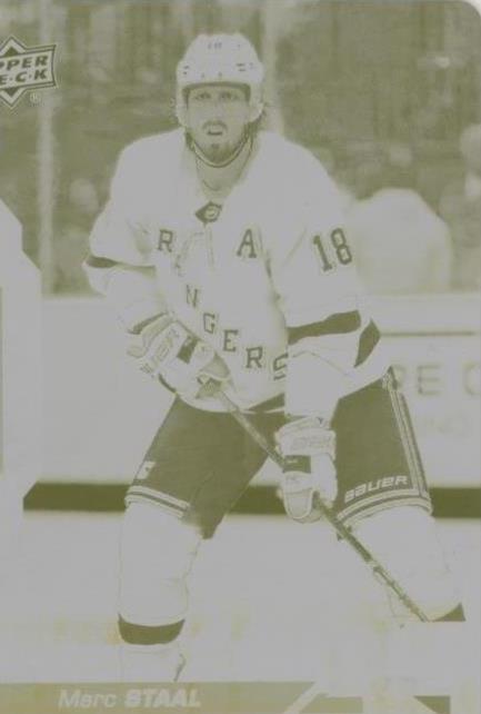 2018-19 Upper Deck Compendium - Marc Staal #673 Printing Plate Yellow ...