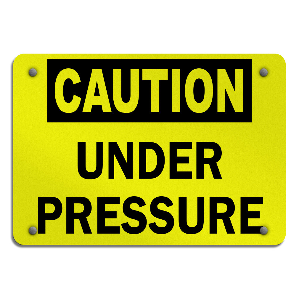 Horizontal Metal Sign Caution Under Pressure Hazard Flammable | eBay