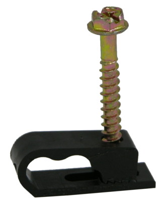 Telecrafter D7BK Dual Coax Flex Clips Fastener Clamp RG6 Wire Black 100 ...