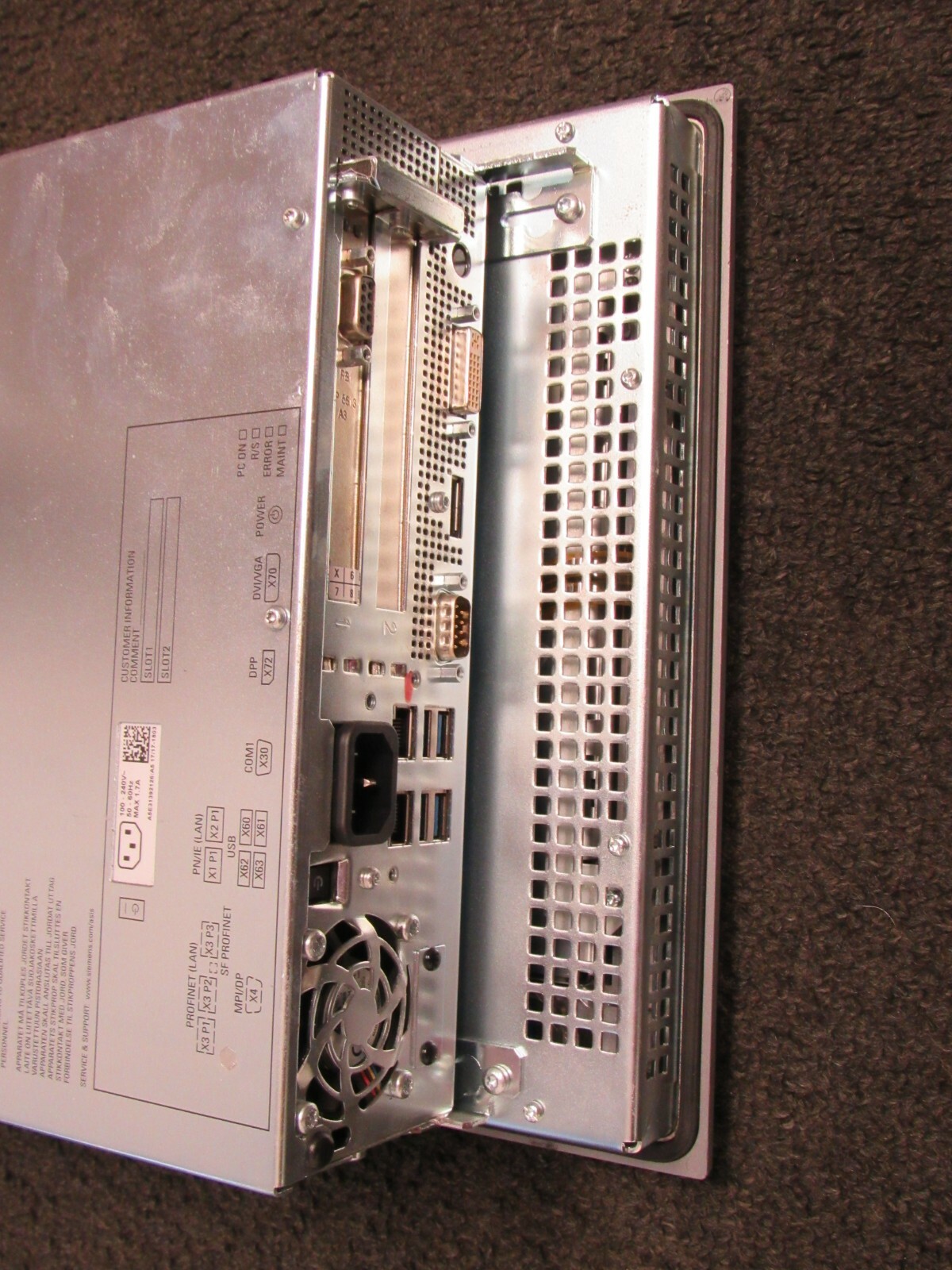 SIEMENS SIMATIC IPC677D (1P) 6AV7260-0AA10-0AX3 15" PANEL TOUCH ...