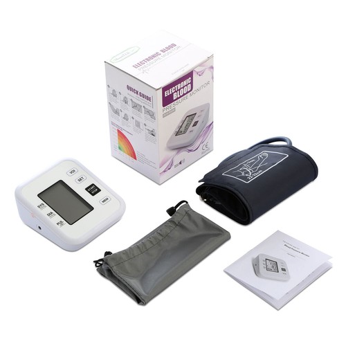 Automatic Upper Arm Blood Pressure Monitor Digital LCD BP Cuff Pulse ...