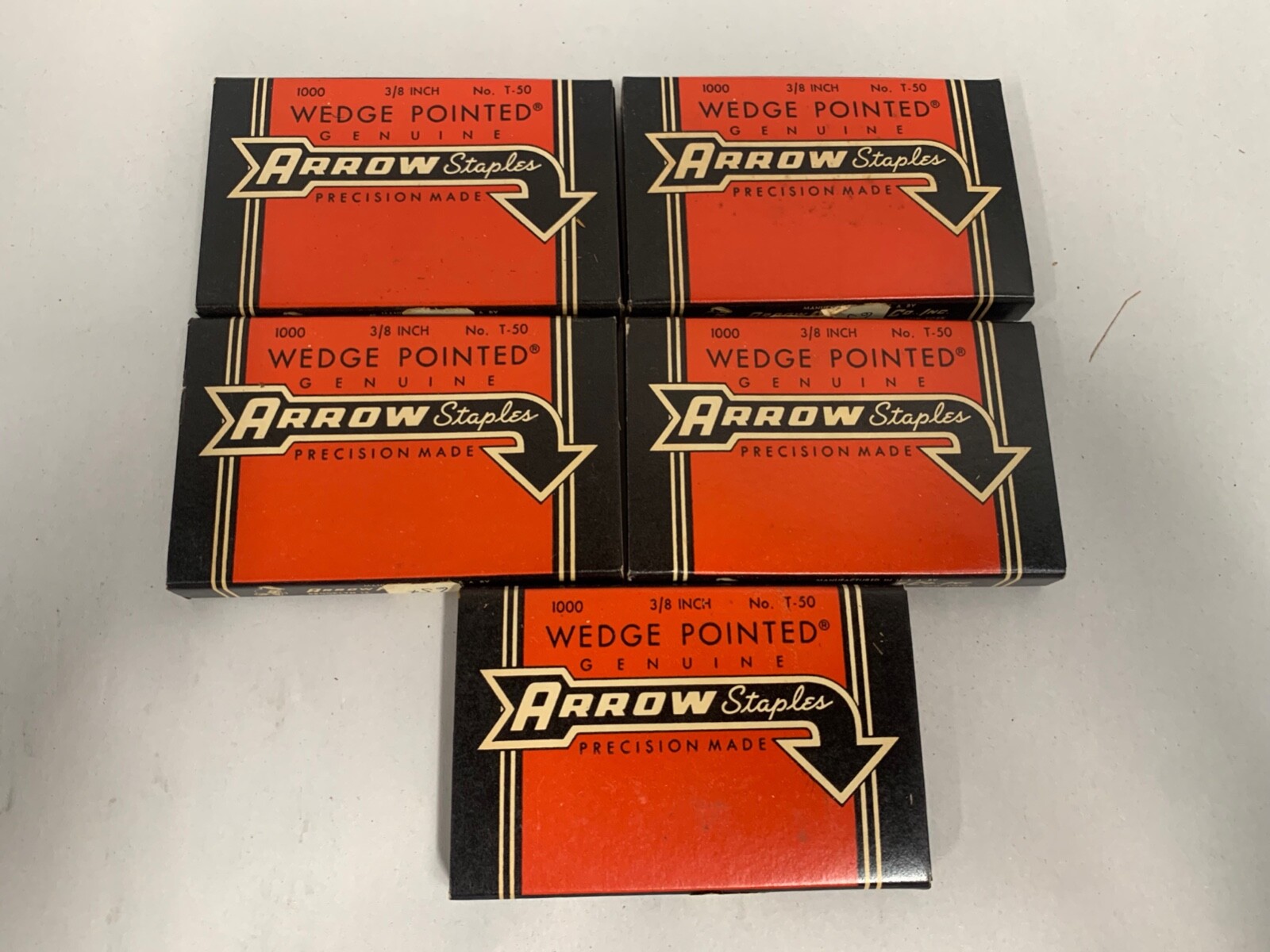 "5000" Vintage NOS Arrow Wedge Pointed 3/8" T-50 Staples (A10) | eBay