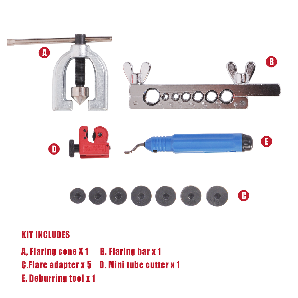 Double Flaring Brake Line Tool Kit Tubing Car Truck Tool With Mini Pipe ...