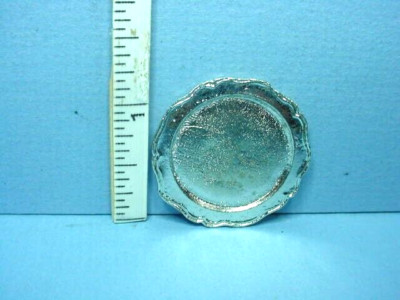 Miniature Round Tray Silver-Tone 1/12th Sc | eBay