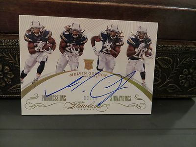 Panini Flawless Gold Progressions Autograph Chargers Melvin Gordon 03/ ...