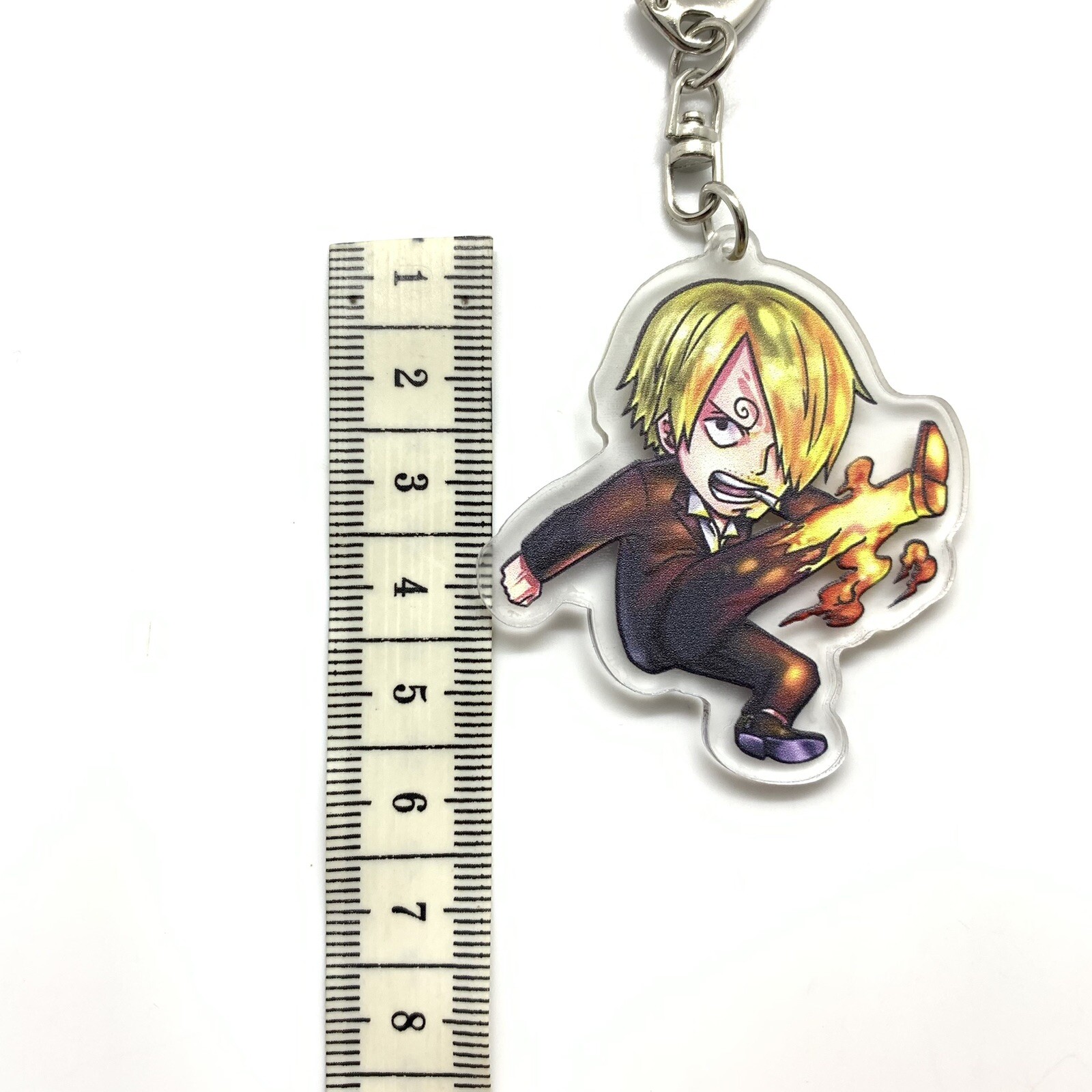 One Piece Vinsmoke Sanji Keychain Black Leg Sanji Keyring Anime Manga ...