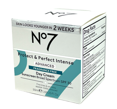 No7 Protect & Perfect Intense Advanced Fragrance Free Day Cream SPF 30 ...