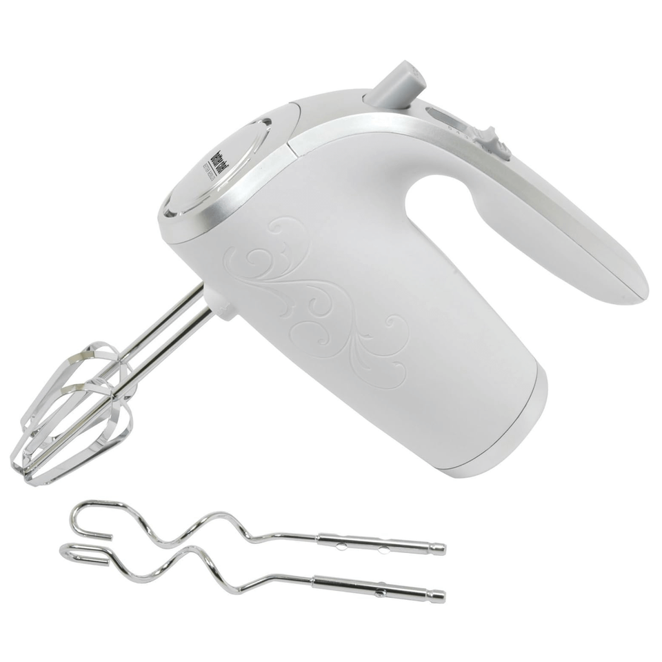 Better Chef 5-Speed 150W Hand Mixer with Silver Accents and Storage ...