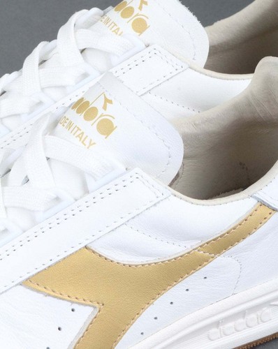 Diadora Borg Elite Trainer Premium White/Gold- Casuals, 80s, Tennis ...
