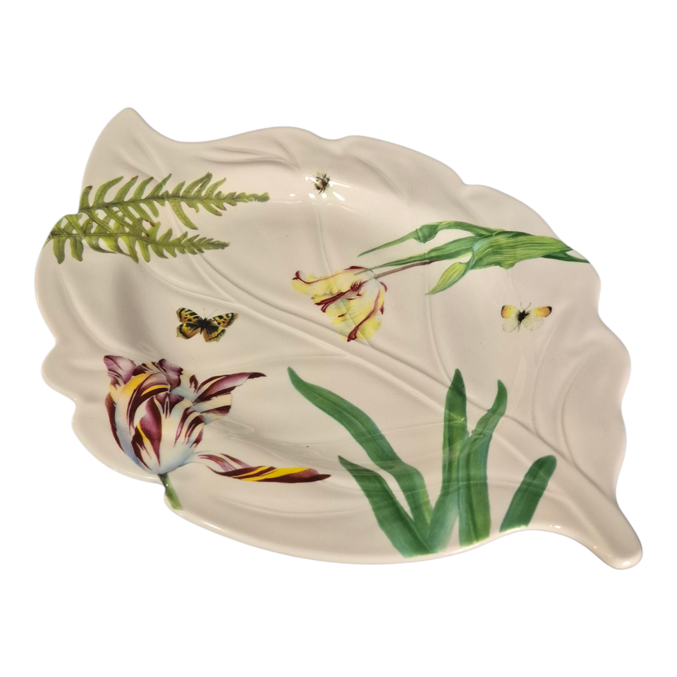 Vintage Floral Haven Spode Leaf Shaped Floral Platter 18.8'' x 12'' | eBay