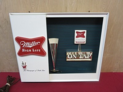 Vintage Miller High Life Motion Beer Sign 1960's F-1008 RARE | eBay