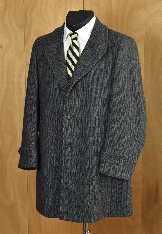 VTG Mackenzie Coat Co. Wool-Nylon Tweed Overcoat 42R Car Coat ...