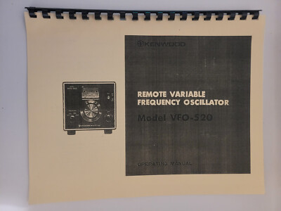 Kenwood REMOTE VARIABLE FREQUENCY OSCILLATOR Model VFO-520 OPERATING MANUAL Copy | eBay