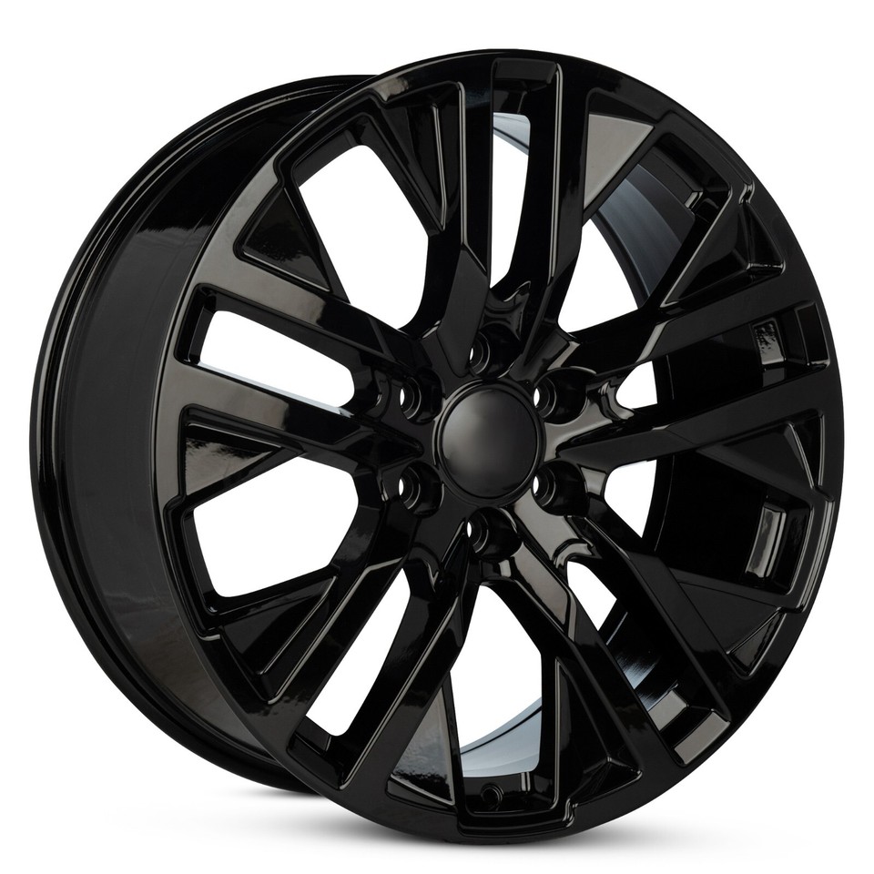 New Wheel For 2019-2023 Chevrolet Silverado 22 Inch Gloss Black Alloy ...