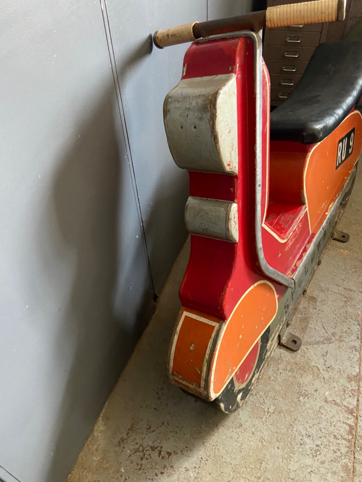 Vintage Wooden Fairground Circus Ride Scooter Bike Ride On Fairground ...