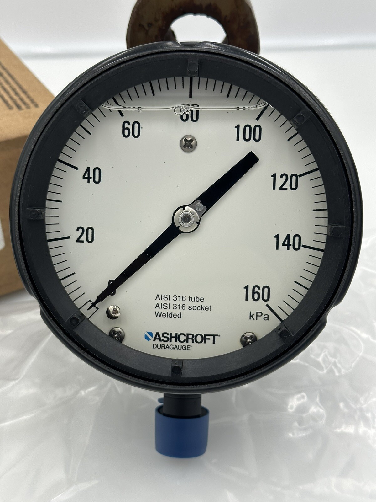 ASHCROFT DURAGAUGE 45-1279-SSL-04L-160KP Pressure Gauge 4.5" 160kPa ...