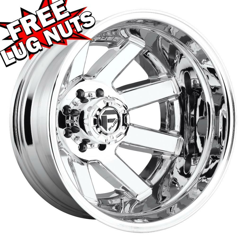 20 inch 20x8.25 FUEL DUALLY D536 MAVERICK CHROME wheel rim 8x200 +122 ...