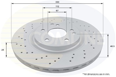 Coated Brake Disc To Fit Mercedes-Benz C-Class 00->07, CLK 02->10, SLK ...