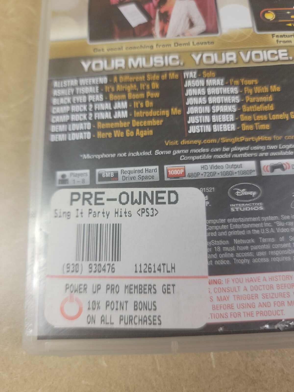 Disney Sing It Party Hits PS3 Sony PlayStation 3 , No manual!! | eBay