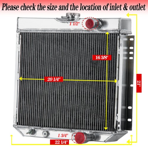 340 3 Row Radiator+Shroud Fan Fits 1967-70 Ford Mustang Falcon Fairlane ...
