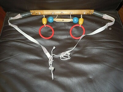 Vintage Handcrafted Wooden Hanging Cradle Gym Crib Activity Toy Baby ...