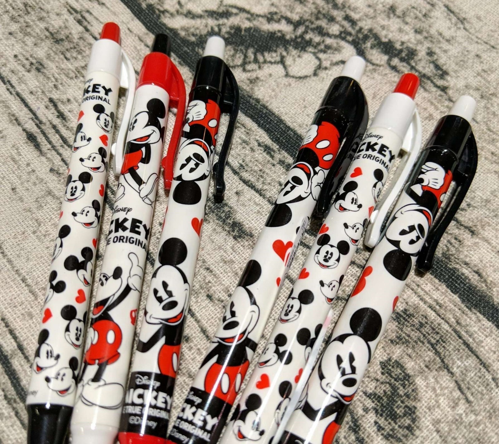 3x Disney Mickey Mouse Blue Ink Pens Gift Quality Original Clicker Rare ...