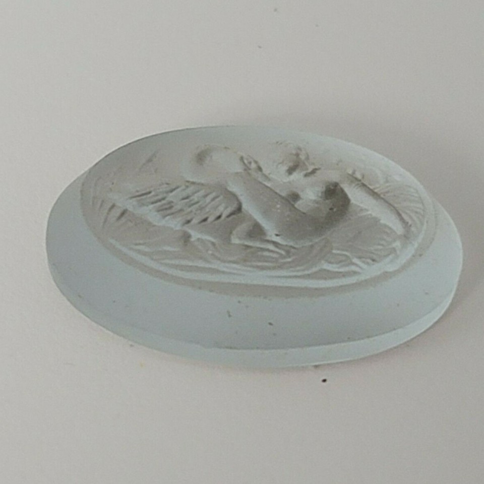 2 Zeus In Form of Swan Seduces Leda Old High Reverse Intaglio Crystal ...