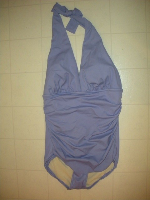 Magicsuit by Miraclesuit Claudia Halter Swimsuit Lavender 1 PC Size 16 ...