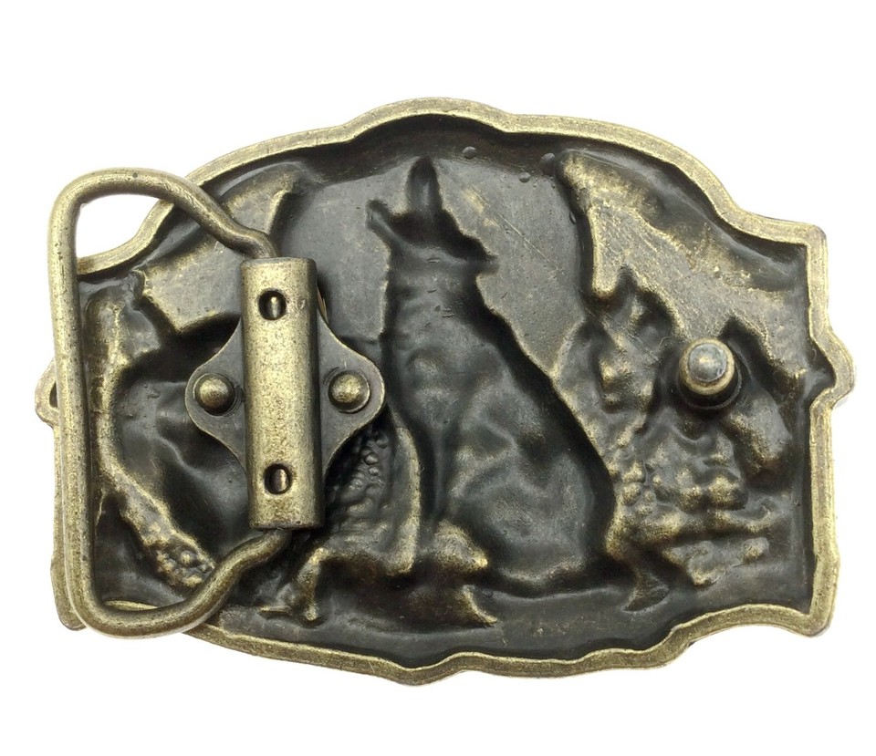 Howling Wolf Belt Buckle Western Cowboy Native American (WLF-04-G) | eBay