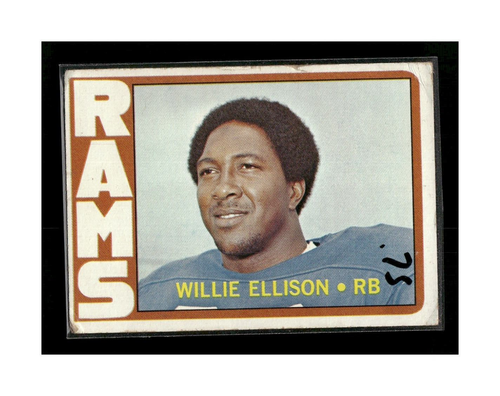 1972 Topps Football #62 Willie Ellison RC Excellent Los Angeles Rams EX ...