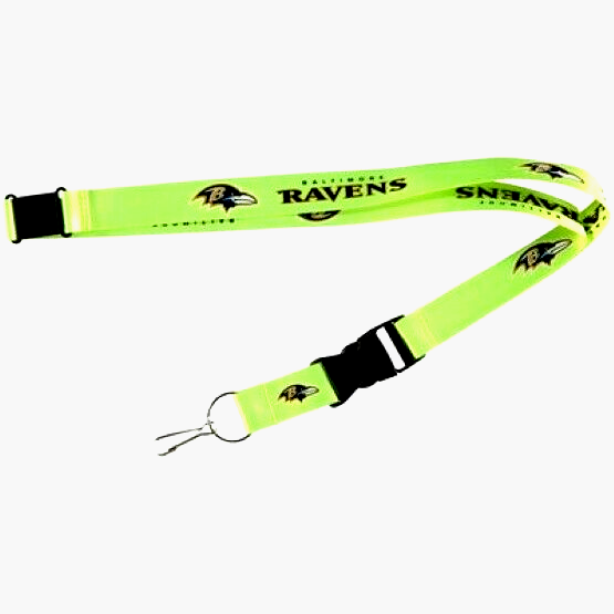 Baltimore Ravens Premium Bright Lime Green Lanyard 2 Sided NFL Licensed ...