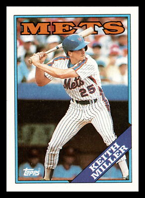 1988 Topps Keith Miller RC Rookie New York Mets #382 Centered Min.t | eBay