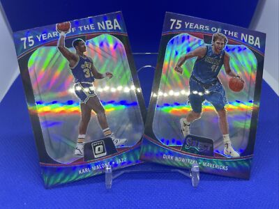 2021-22 Panini Optic Select 75 Years NBA 2 card lot Dirk Nowitzki ...