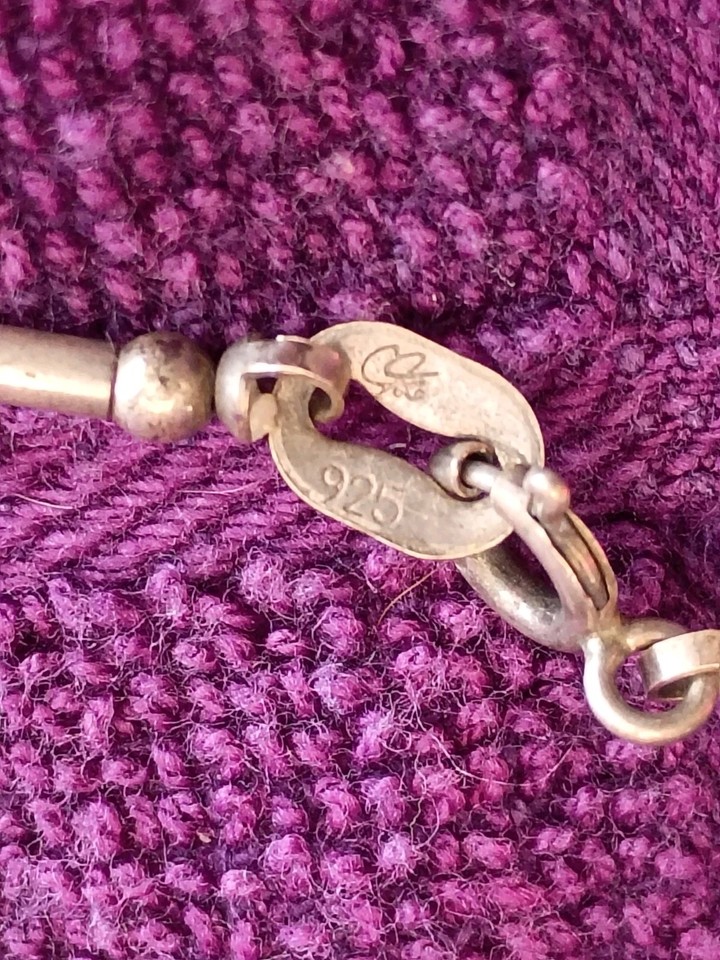 Carolyn Pollack 925 Sterling Silver Tube Beads 10" With Round Stones | eBay