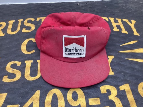 Vintage Marlboro Racing Team Logo Snapback Hat Cap Red USA Made | eBay