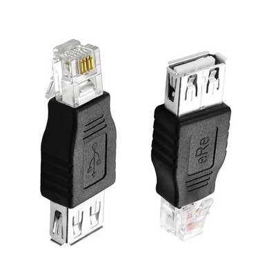 RJ11 to USB Telephone Line Adaptor RJ11 6P4C Male to USB A Female Modem ...