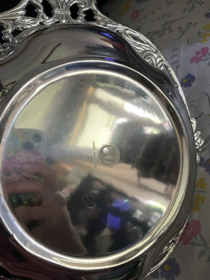 Large Arthur Court Fleur de Lis Acanthus Round Serving Bowl Mint | eBay